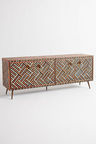 "Stunning Handmade Bone Inlay Media Console | Luxury TV Unit" – Bone ...