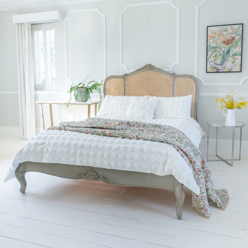 "Elegant Hand-Carved Rattan Luxury Bed" – Bone Inlay Furnitures