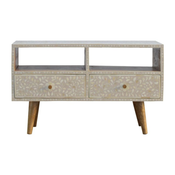 Stylish Bone Inlay Media Console - Custom TV Unit with Free Shipping ...
