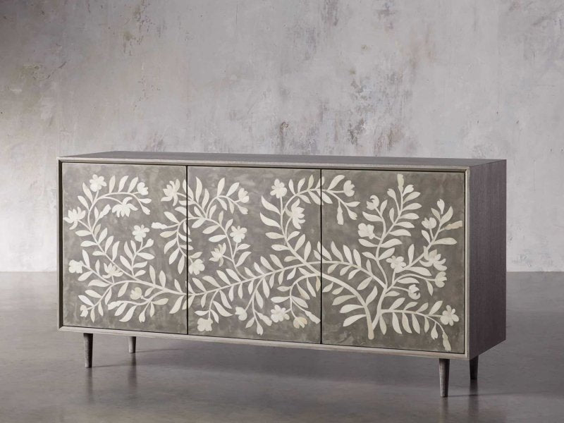 Stylish Bone Inlay Media Console - Custom TV Unit with Free Shipping ...