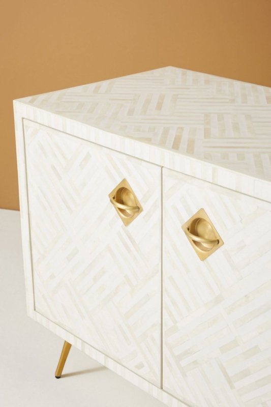 Stylish Bone Inlay Media Console - Custom TV Unit with Free Shipping ...