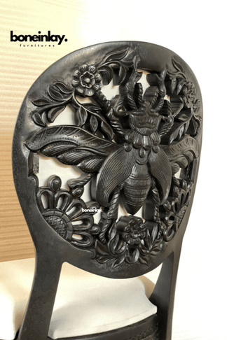"Introducing our Hand Carved Queen Bee Dining Chair - Indian Wood ...