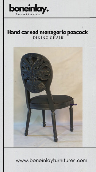"Elevate Your Dining Room with a Hand Carved Peacock Design Chair ...