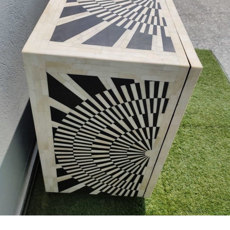 "Discover the Exquisite Handmade Bone Inlay Bar Cabinet" – Bone Inlay ...