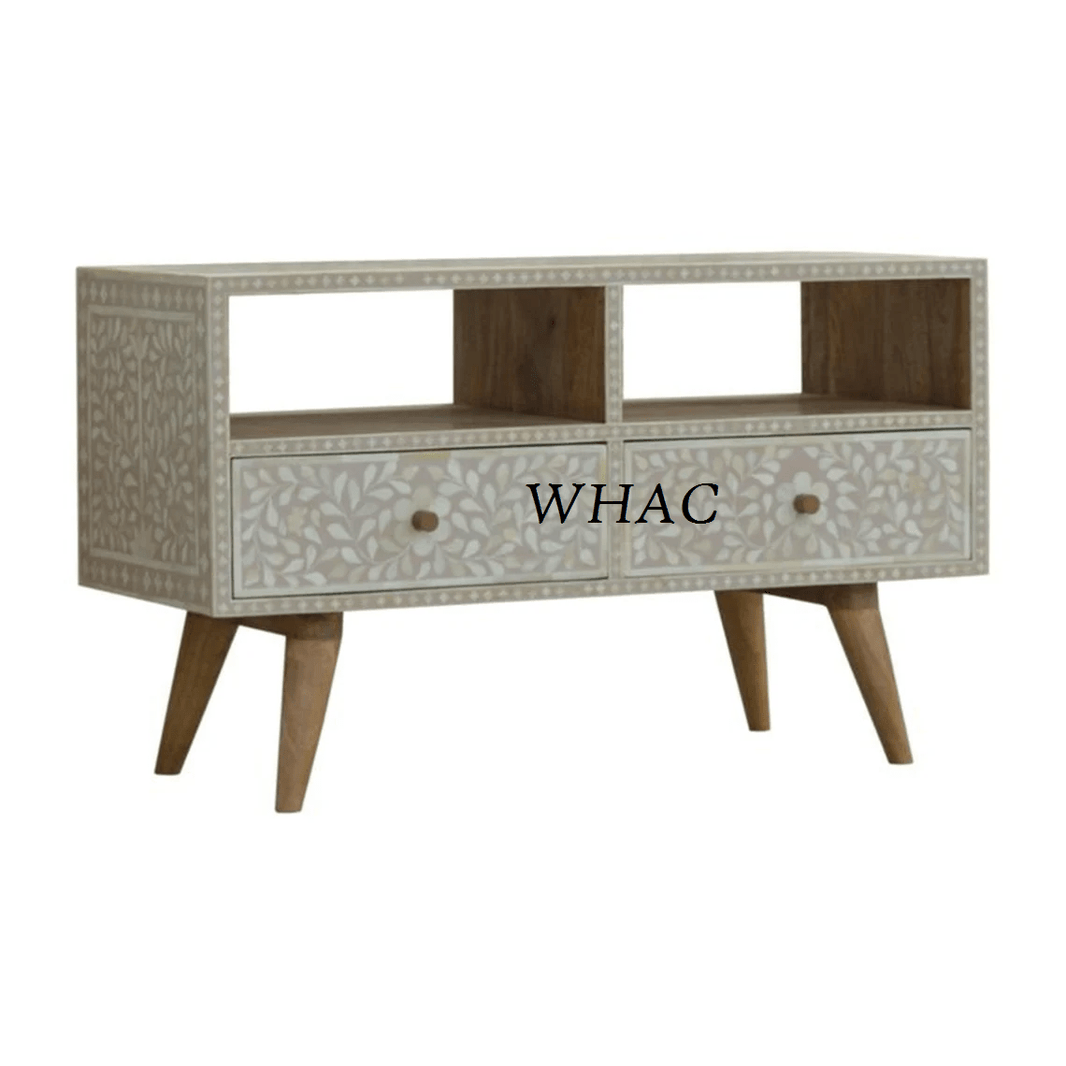 Bone Inlay Media Console | TV Unit – Bone Inlay Furnitures