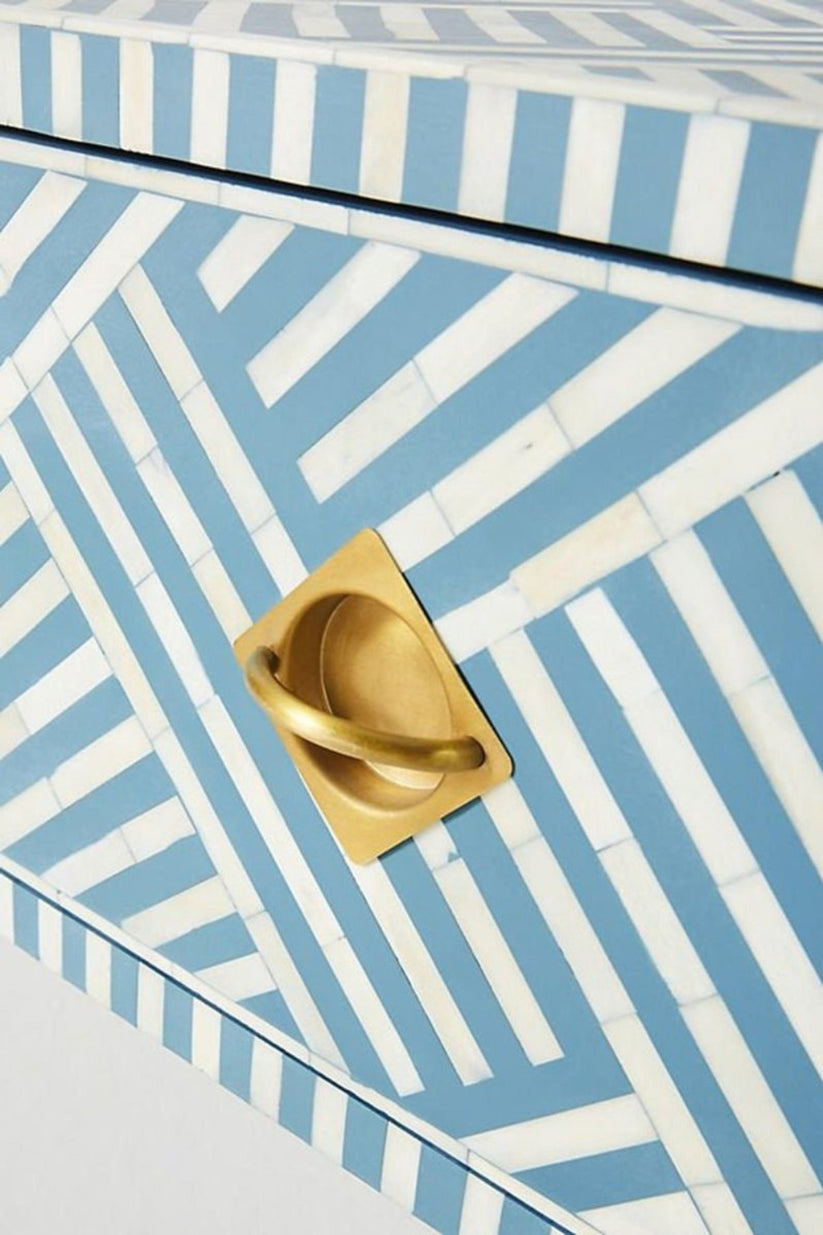 "Shop our Handmade Inlay Work Desk in Sky Blue - Included Shipping ...