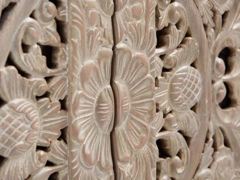 "Transform Your Space with a Handcarved Mandala Media Console Table ...